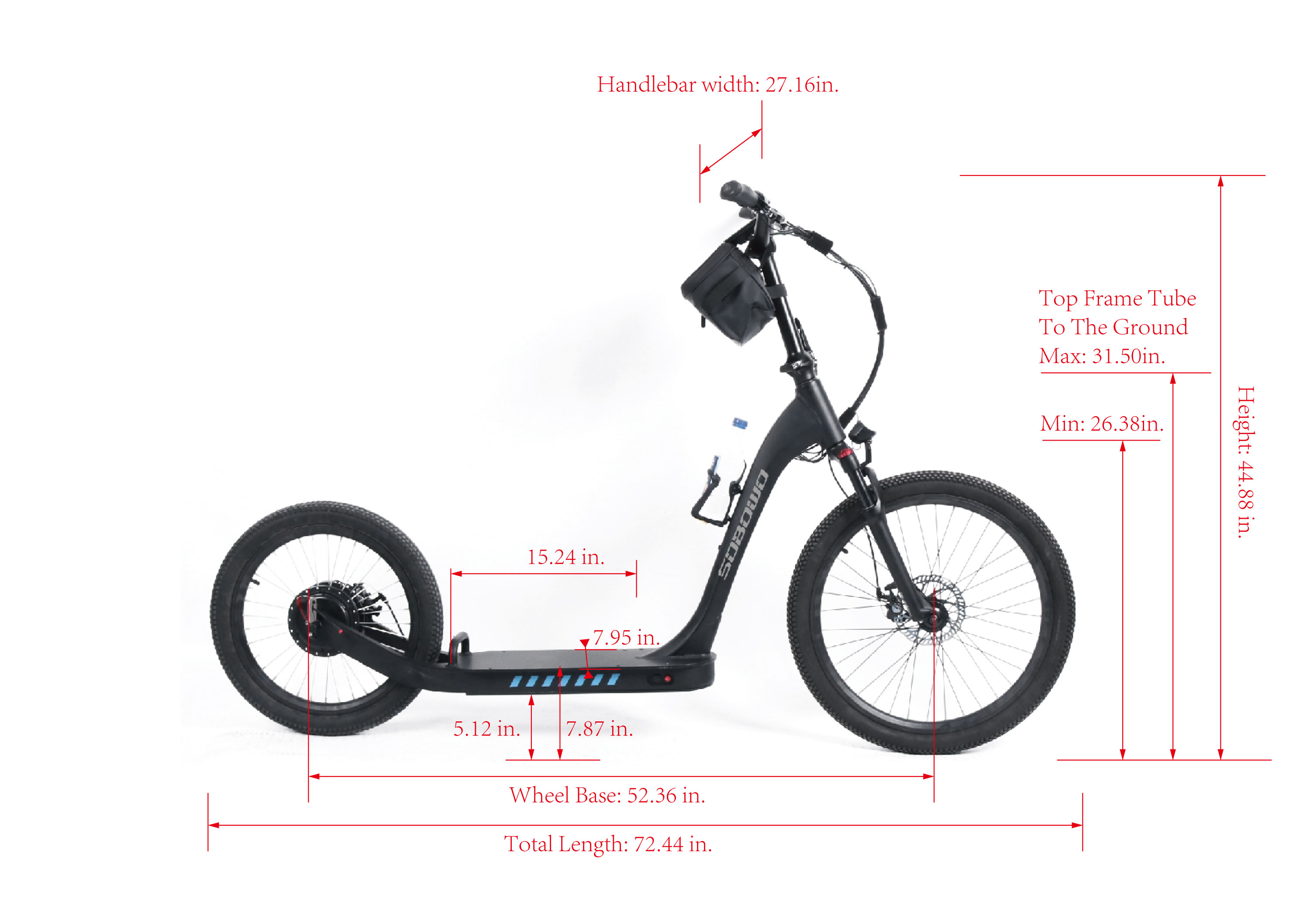 20 inch big wheel electric foot bike scooter Compy - Sobowo